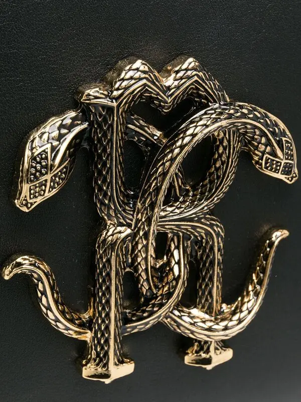 Roberto Cavalli Mirror Snake Shoulder Bag