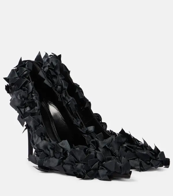 Balenciaga Marie-antoinette Satin Pumps - Black