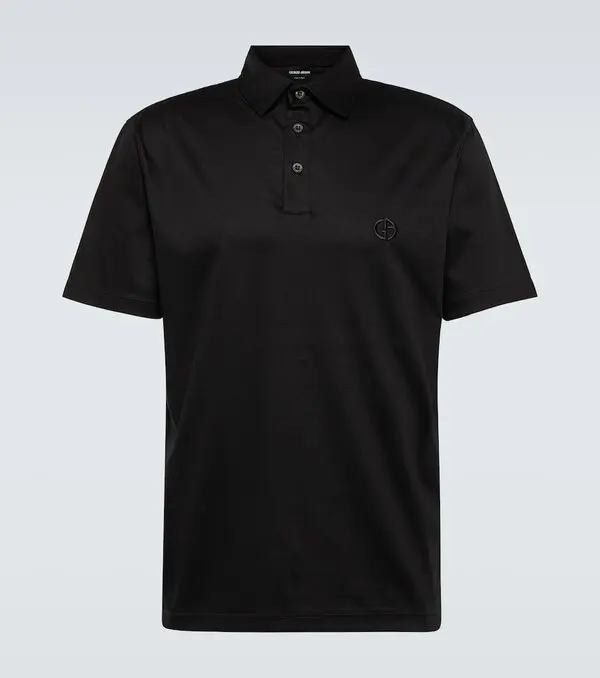 Giorgio Armani Cotton Polo Shirt - Black