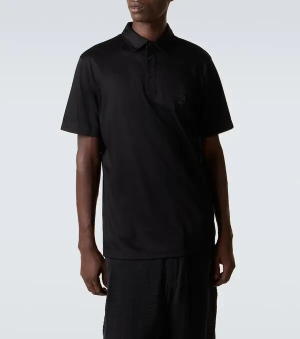 Giorgio Armani Cotton Polo Shirt - Black