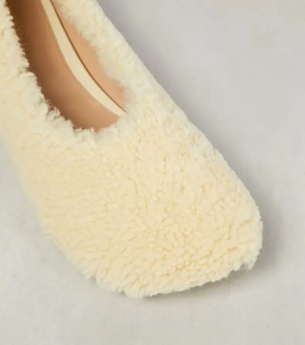 Bottega Veneta Shearling Ballet Flats