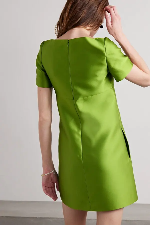Valentino Garavani Mikado Mini Dress In Green - 50% Off | Editorialist