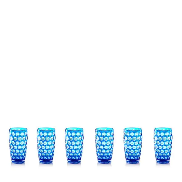 MARIO LUCA GIUSTI Acrylic Lente Acrylic Highball, Set Of 6 - Blue