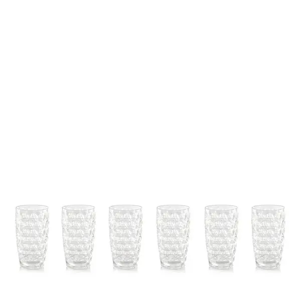 MARIO LUCA GIUSTI Acrylic Lente Acrylic Highball, Set Of 6 - Clear