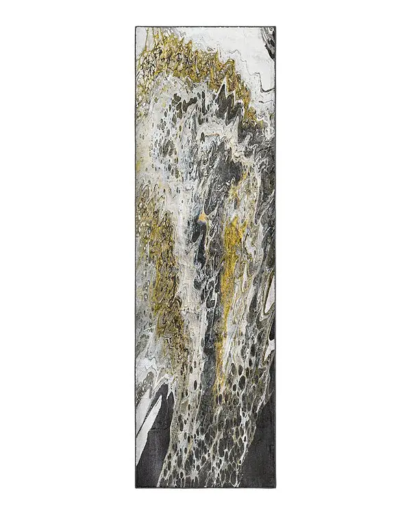 DALYN RUG COMPANY Kikiamo Kk13 Runner Area Rug, 2'3 X 7'6 - Graphite/black