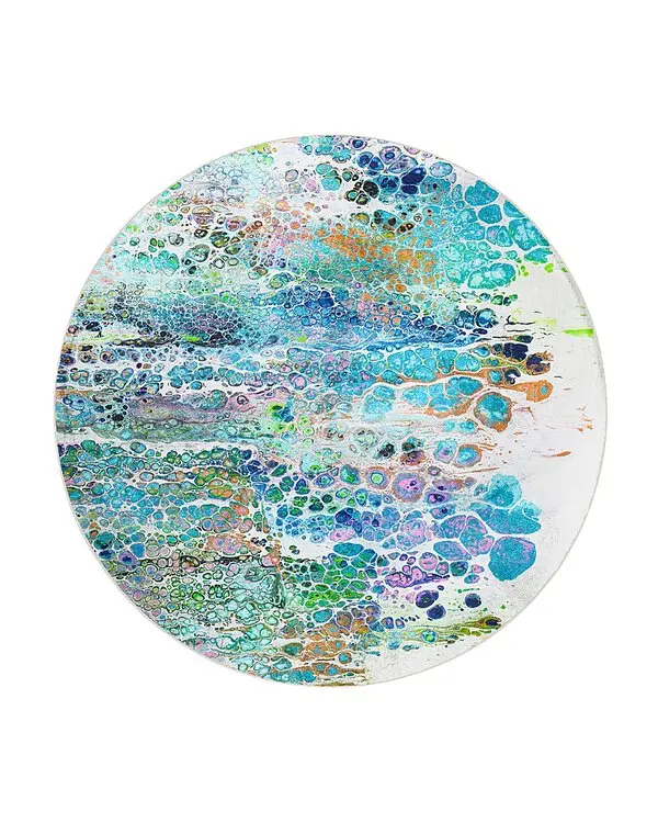 DALYN RUG COMPANY Kikiamo Kk20 Round Area Rug, 8' X 8 - Twilight/blue