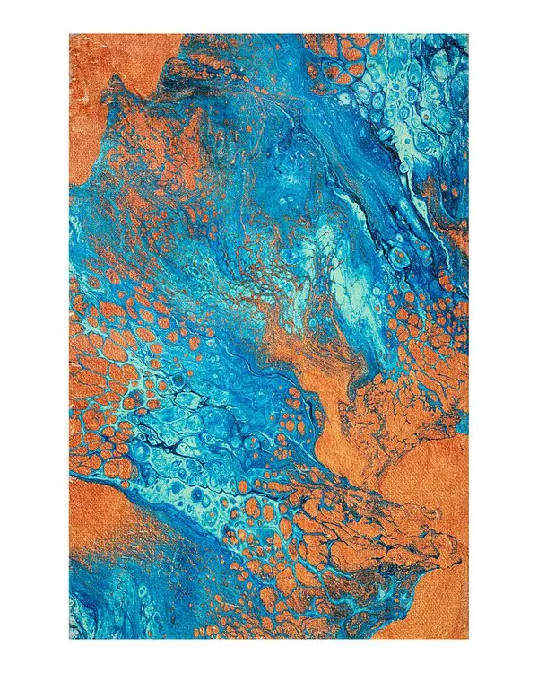 DALYN RUG COMPANY Kikiamo Kk8 Area Rug, 5' X 7'6 - Bermuda/blue