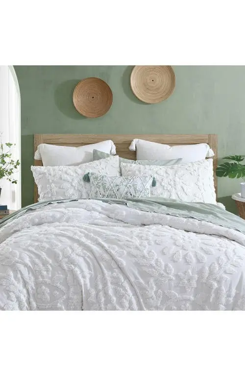 PERI HOME Chenille Laurel Comforter & Shams Set - White