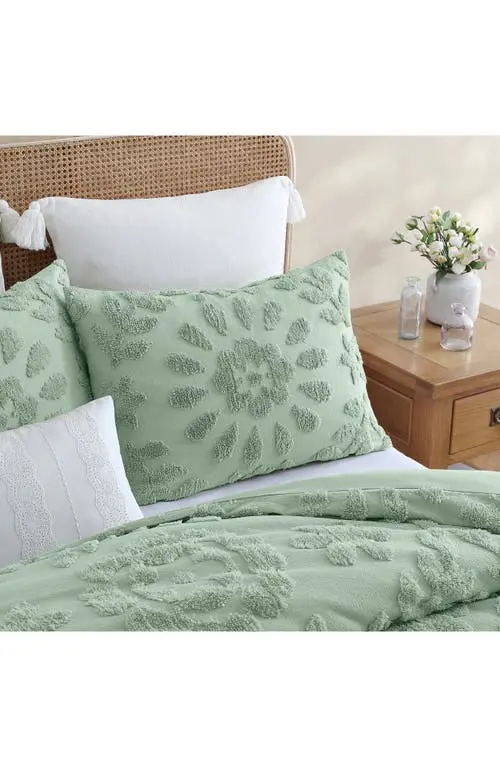PERI HOME Chenille Laurel Duvet Cover & Shams Set - Sage