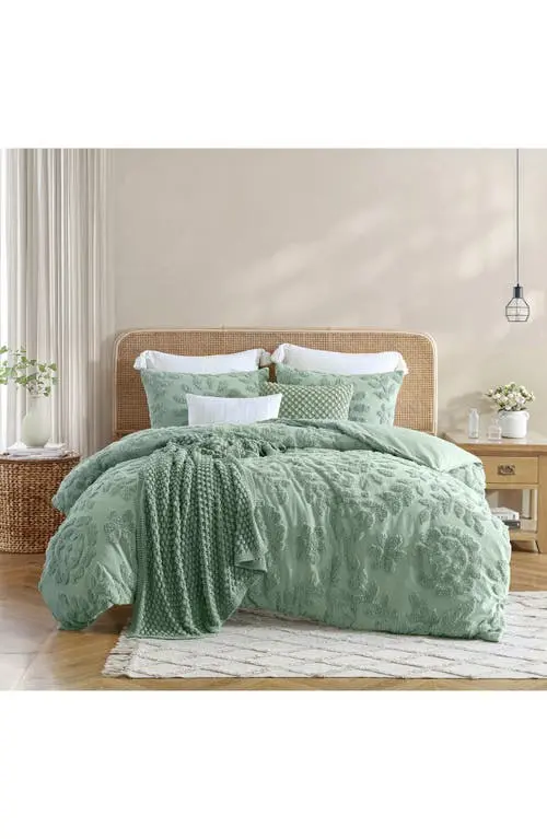 PERI HOME Chenille Laurel Duvet Cover & Shams Set - Sage