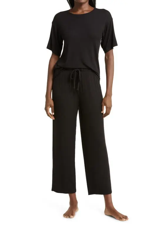 Nordstrom Moonlight Eco Easy Rib Pajamas - Black