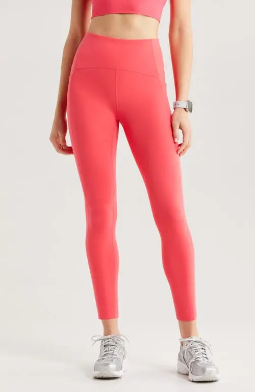 Zella Studio Luxe High Waist Pocket 7/8 Leggings - Pink Paradise