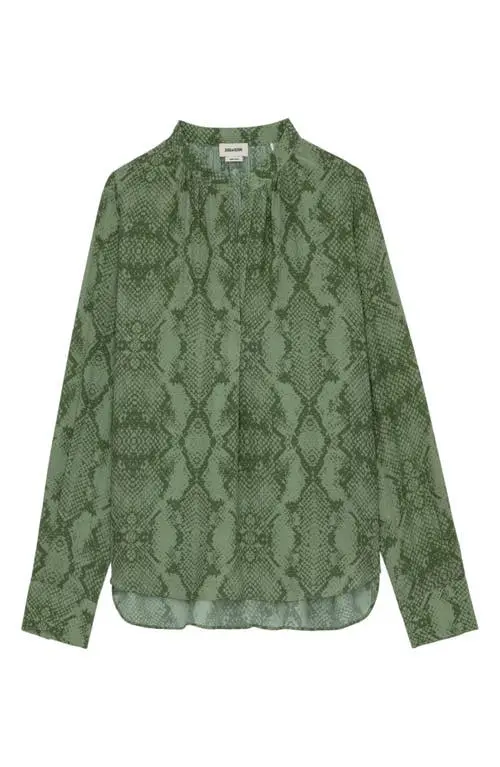 Zadig&Voltaire Tink Python Print Popover Shirt