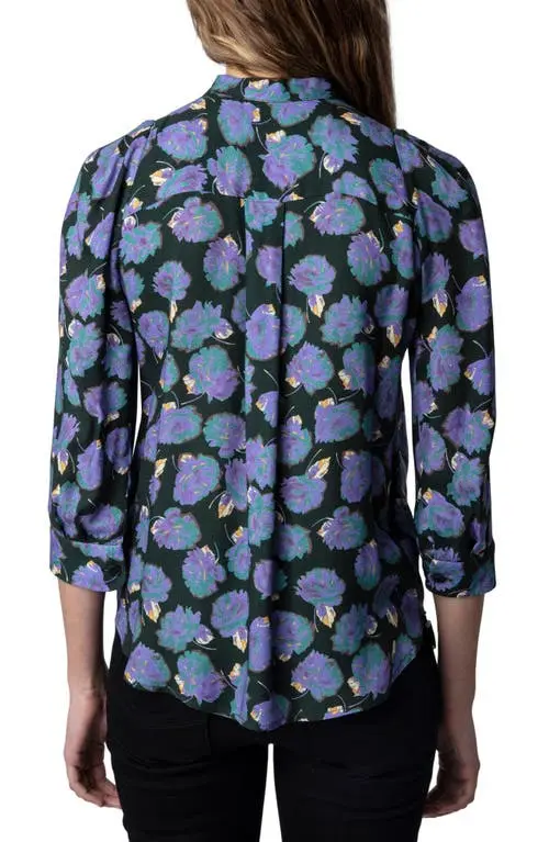 Zadig&Voltaire Floral Tie-neck Top