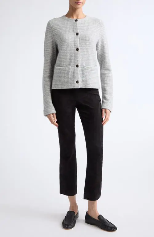 Vince Lambskin Suede Crop Flare Leg Pants