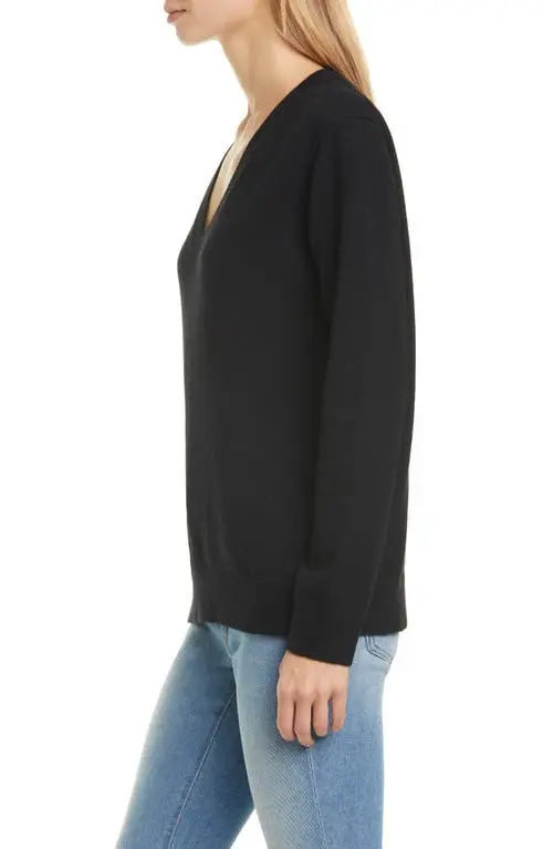Vince Weekend V-neck Cashmere Sweater - Black