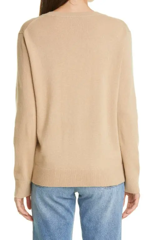 Vince Weekend V-neck Cashmere Sweater - Camel