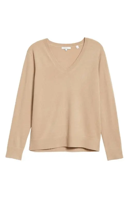 Vince Weekend V-neck Cashmere Sweater - Camel