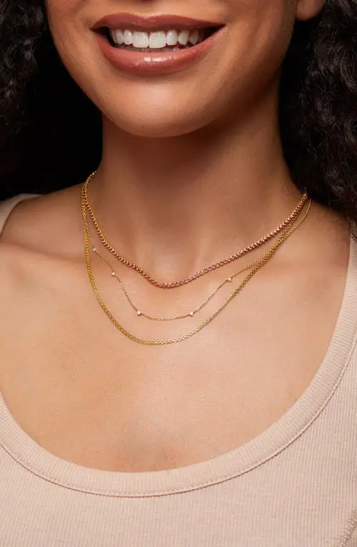 Bony Levy 14k Gold Pattern Chain Necklace
