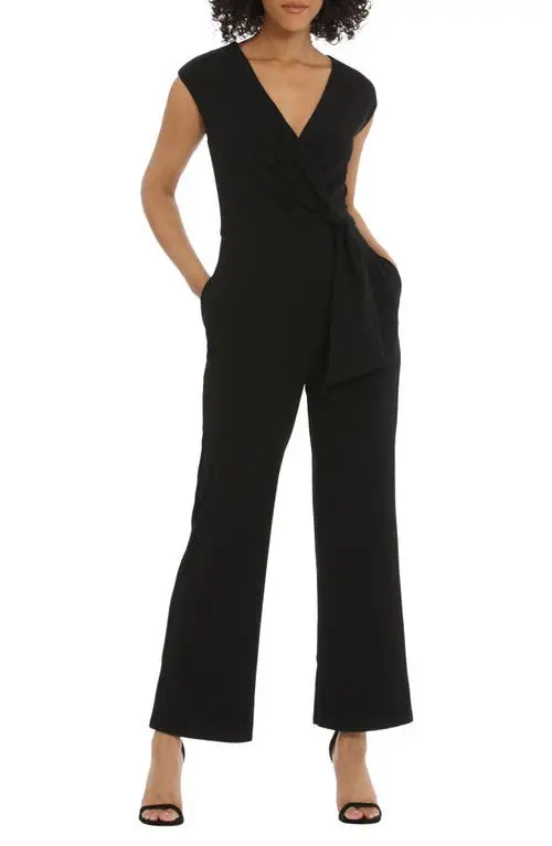 Maggy London Sleeveless Stretch Jersey Jumpsuit - Black