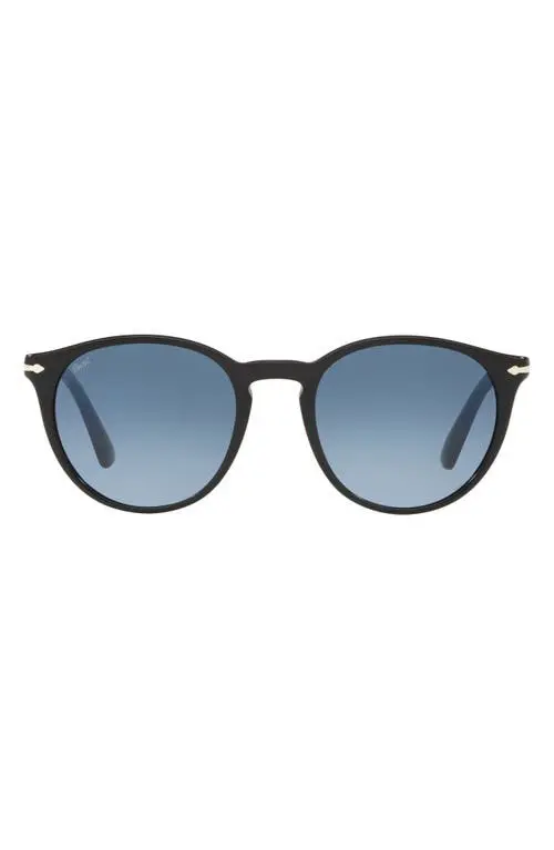 Persol 52mm Gradient Round Sunglasses - Black