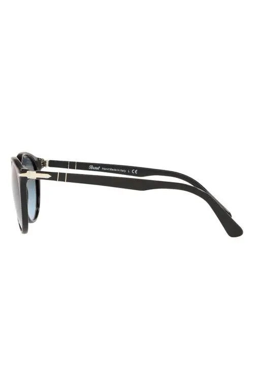 Persol 52mm Gradient Round Sunglasses - Black