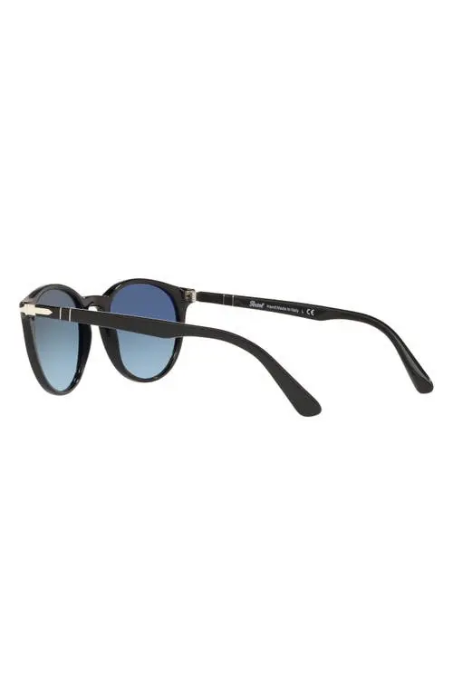 Persol 52mm Gradient Round Sunglasses - Black