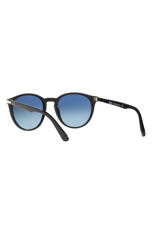 Persol 52mm Gradient Round Sunglasses - Black