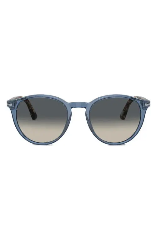 Persol 52mm Gradient Round Sunglasses - Navy