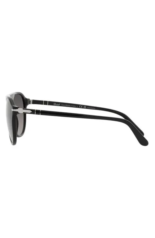 Persol 55mm Polarized Pilot Sunglasses