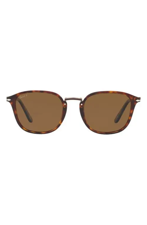Persol 53mm Polarized Sunglasses - Green Tort