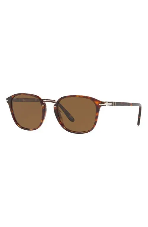 Persol 53mm Polarized Sunglasses - Green Tort