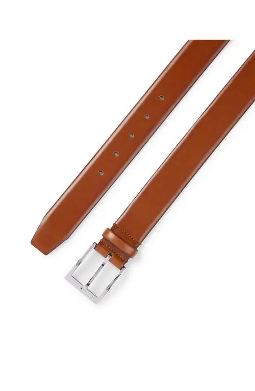 BOSS Elloy Leather Belt - Medium Brown