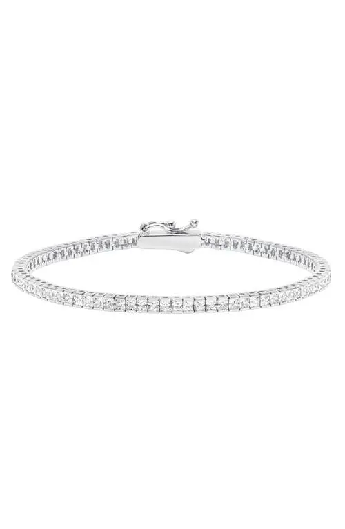 CRISLU Princess Cubic Zirconia Tennis Bracelet - Platinum