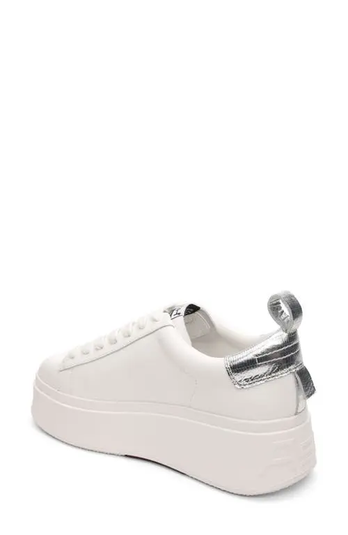 Ash Maya Platform Sneaker - White/ Silver