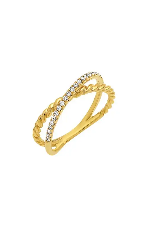 Bony Levy Mykonos Diamond Crossover Ring - 18k Yellow Gold
