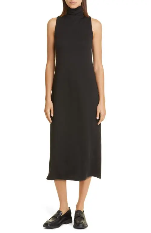 Vince Sleeveless Mock Neck Midi Dress