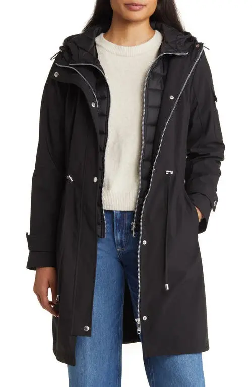 Sam Edelman Water-resistant Rain Jacket With Bib