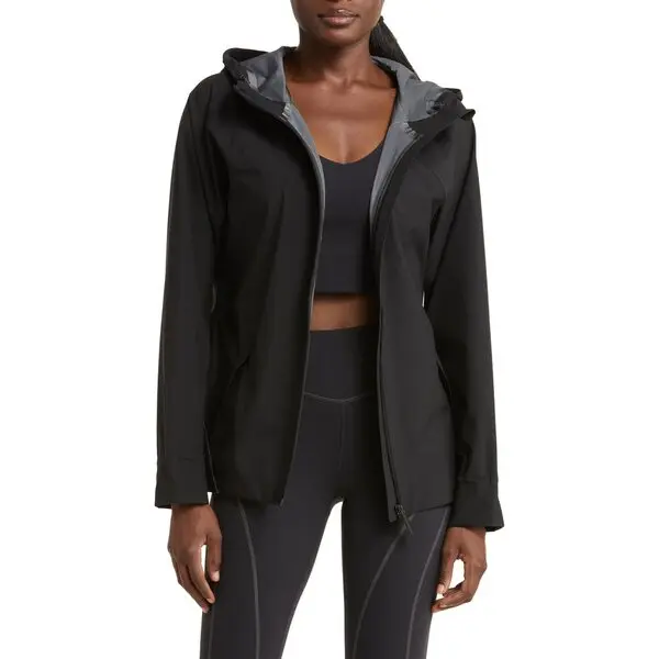 Zella Commute Hooded Water Resistant Rain Jacket