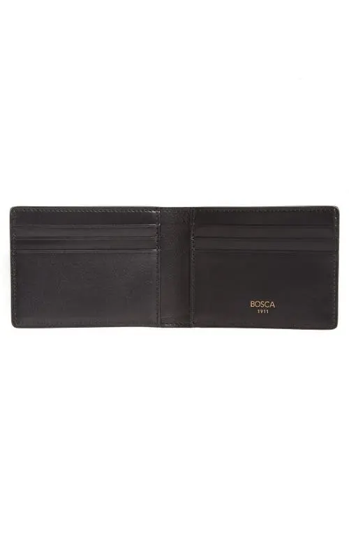 Bosca Leather Bifold Wallet - Black