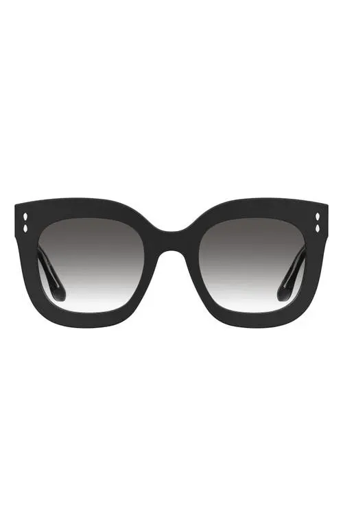 Isabel Marant 52mm Square Sunglasses - Black/dark Grey Shaded