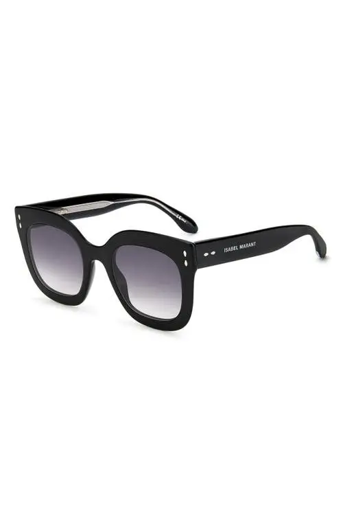 Isabel Marant 52mm Square Sunglasses - Black/dark Grey Shaded