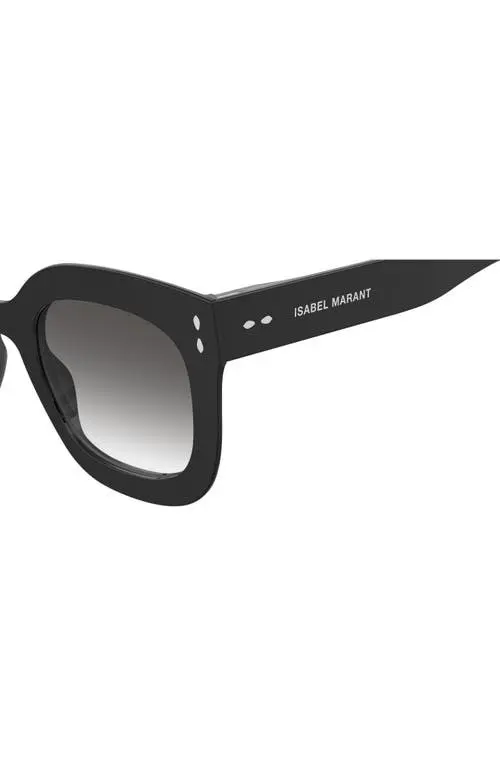 Isabel Marant 52mm Square Sunglasses - Black/dark Grey Shaded