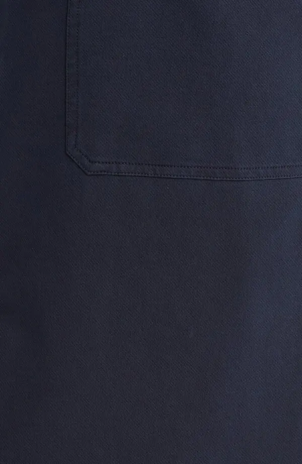 Caslon Relaxed Zip Front Twill Midi Skirt