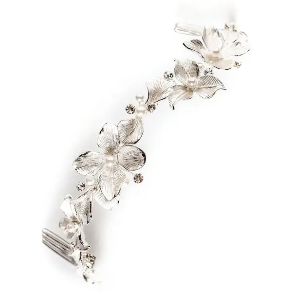 Brides & Hairpins Noemie Crown Halo Comb - Silver