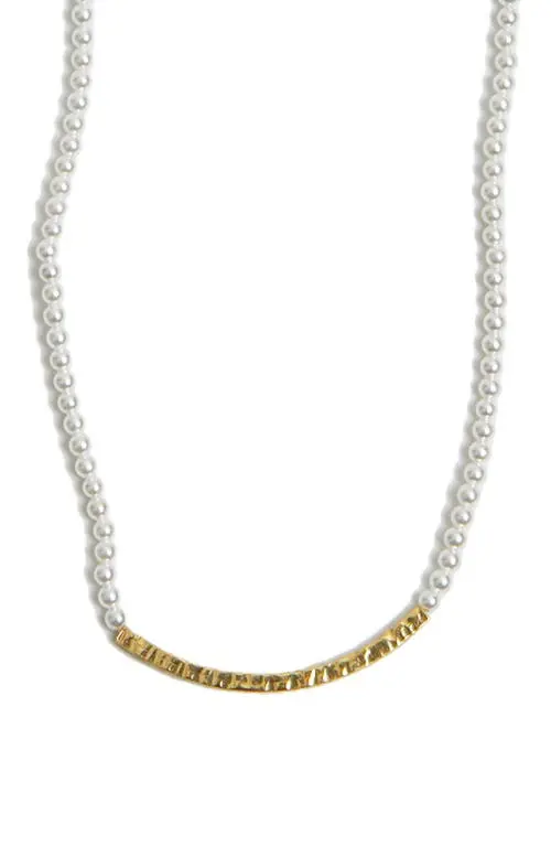 Argento Vivo Freshwater Pearl Bar Necklace