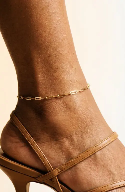 Argento Vivo Paper Clip Chain Anklet