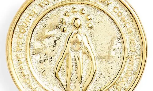 Argento Vivo Virgin Mary Coin Pendant Necklace