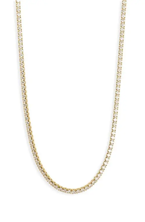 Argento Vivo Cubic Zirconia Tennis Choker Necklace - Gold