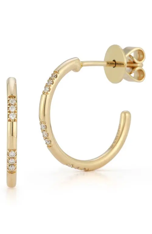 DANA REBECCA DESIGNS Sylvie Rose Diamond Hoop Earrings - Yellow Gold